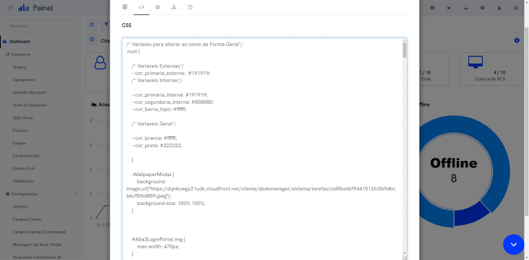 Funcionalidade - Painel | Desk Manager